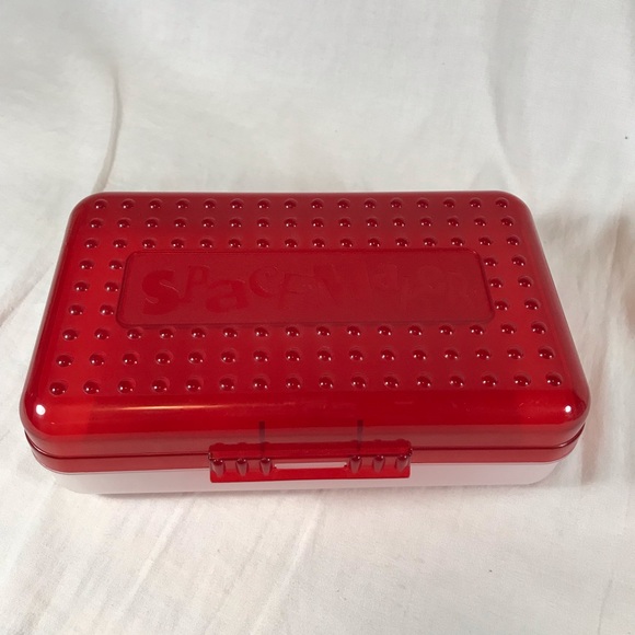 SpaceMaker | Office | Spacemaker Pencil Box Translucent Red Clear 99s ...